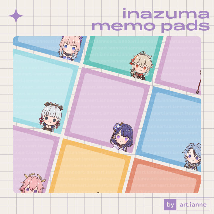 Genshin Impact Memo Pads - INAZUMA by art.ianne | Lazada PH