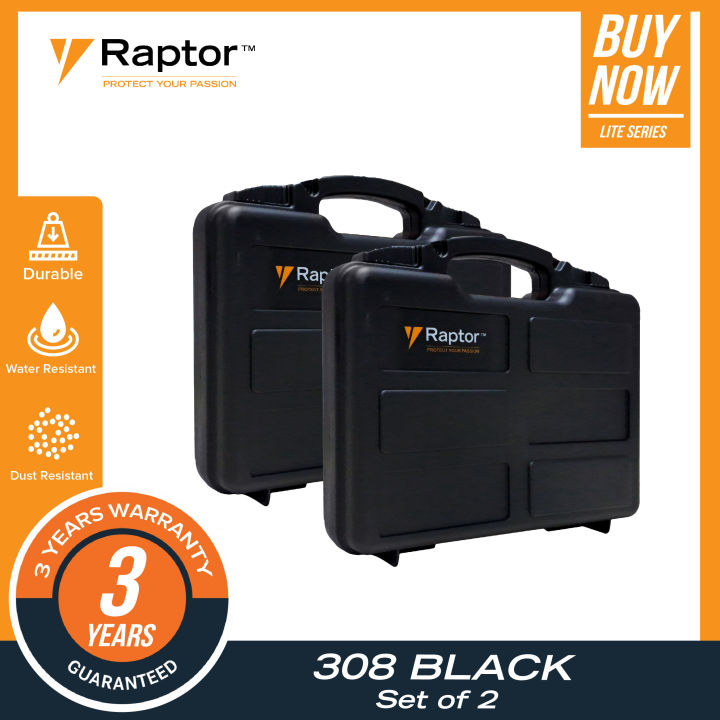 Raptor Case Lite Hand Carry 308 (Black) (Set of 2) for Action Camera ...
