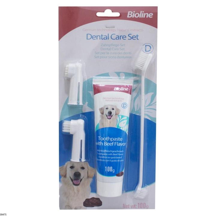 Bioline Toothpaste toothbrush gum massager set for Dogs 100g | Lazada PH