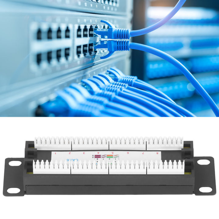 8 Ports Wall Mount Network Patch Panel UTP Cat6 Unshielded Wiring ...