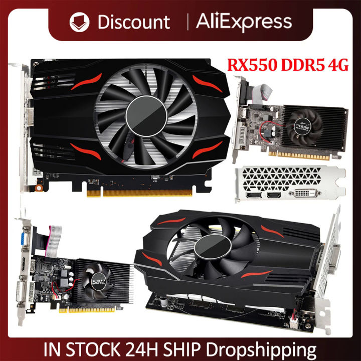 RX550 Graphics Card PCI-E3.08X DDR5 4GB Computer Video Card with ...