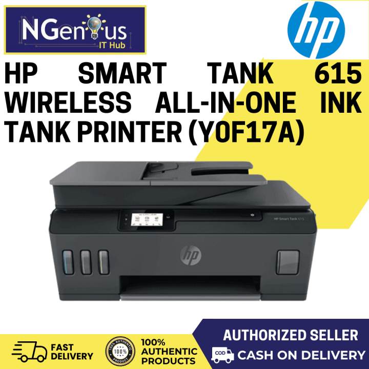 HP SMART TANK 615 WIRELESS ALL-IN-ONE INK TANK PRINTER (Y0F17A) | Lazada PH