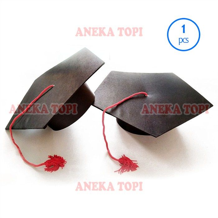 Topi Toga Wisuda Pita Tali Merah Topi Toga Kelulusan Wisuda Murah ...