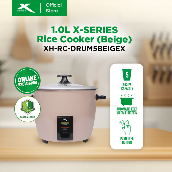 XTREME/X-SERIES 1L Rice Cooker 5 Cups Capacity Aluminum Metal Body ...