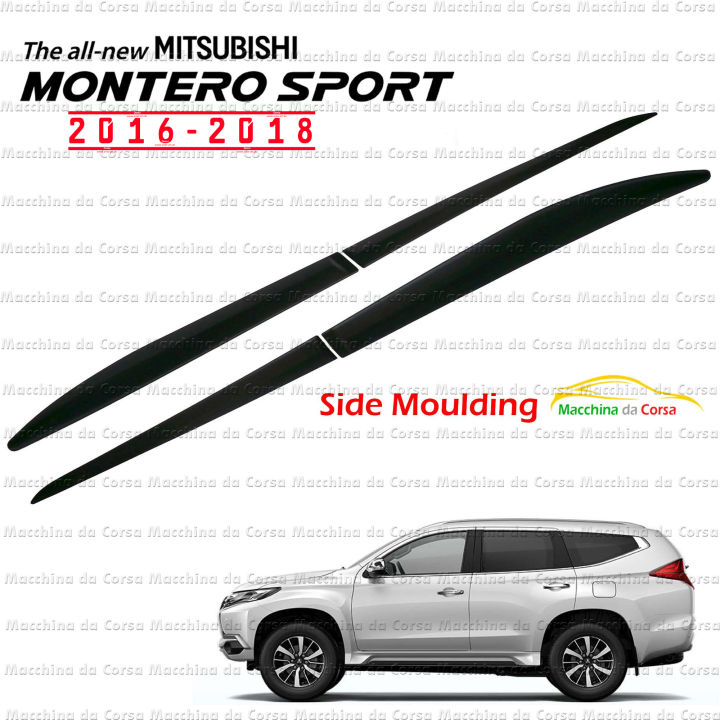 Mitsubishi Montero Sport 2016-2018 Side Body Moulding (Matte Black ...