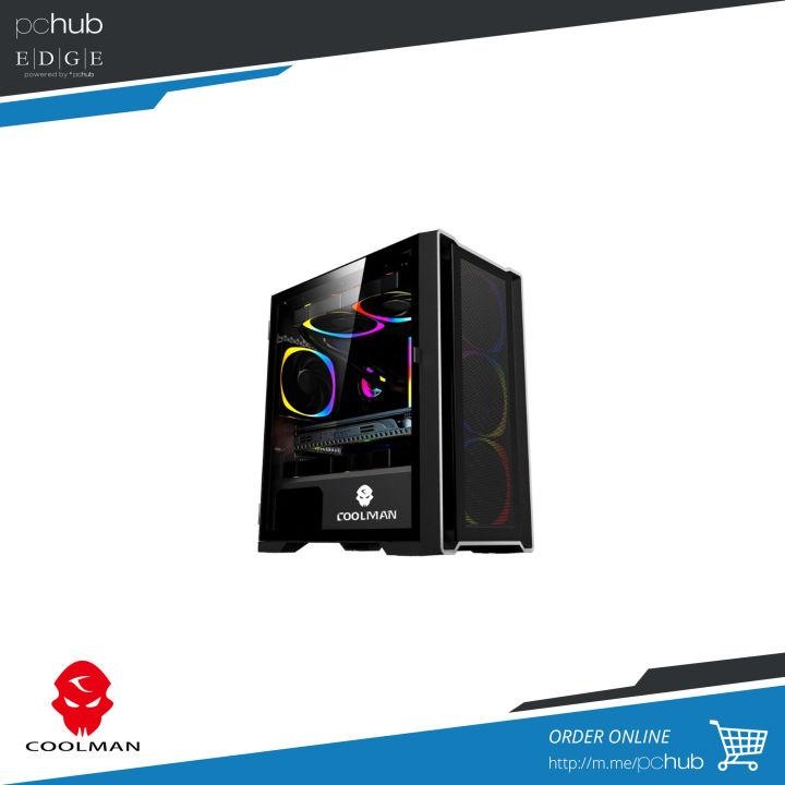 Pchub Coolman Ruby Mesh Tg Atx Black 3x120mm Rgb Lazada Ph