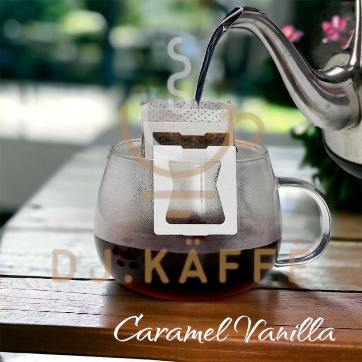 DJ.KAFFE Caramel Vanilla Flavored Aroma Drip Coffee Freshly Ground ...