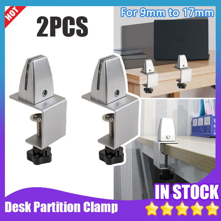 【Shipping In 24 Hours】2PCS Aluminum Adjustable Mount Desk Partition ...