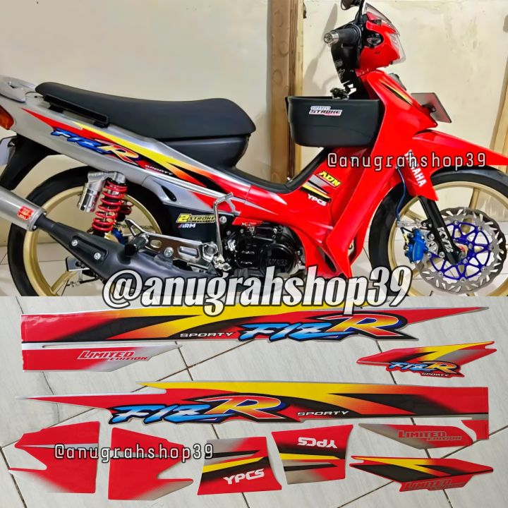 striping stiker lis yamaha fizr f1zr limited edition Silver Merah, lis ...