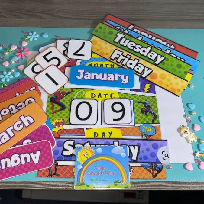 New ESL Props - Calendar Visual Aids for ESL teachers (VELCRO) | Lazada PH