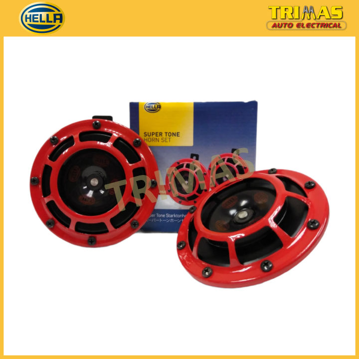 Original Hella Super Tone High Low Twin Disc Horn Set with Relay (1 SET ...