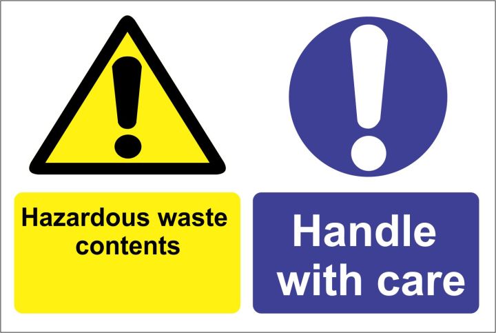 สติ๊กเกอร์ความปลอดภัย - Sticker - Caution handle with care sign - 300mm ...