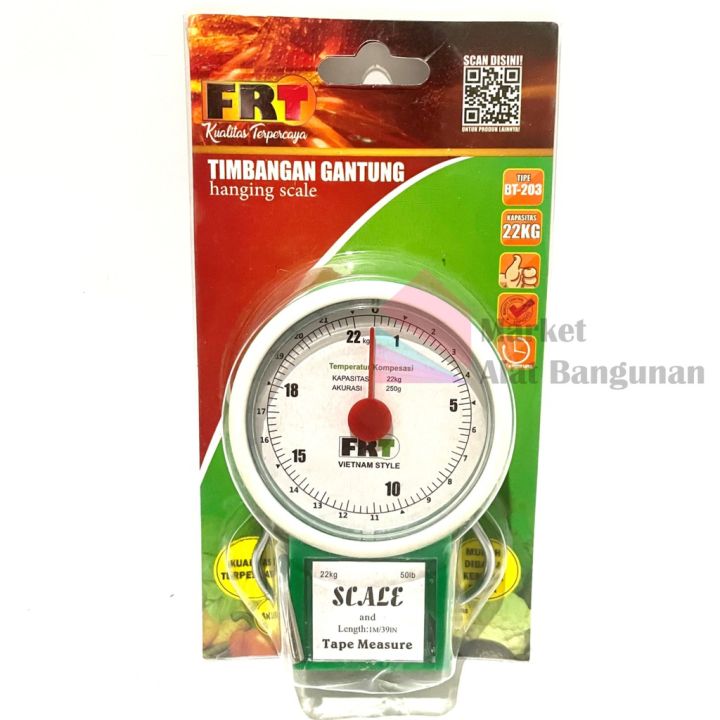 Timbangan Gantung FRT + Meteran / Hanging Scale FRT Kapasitas 22kg ...