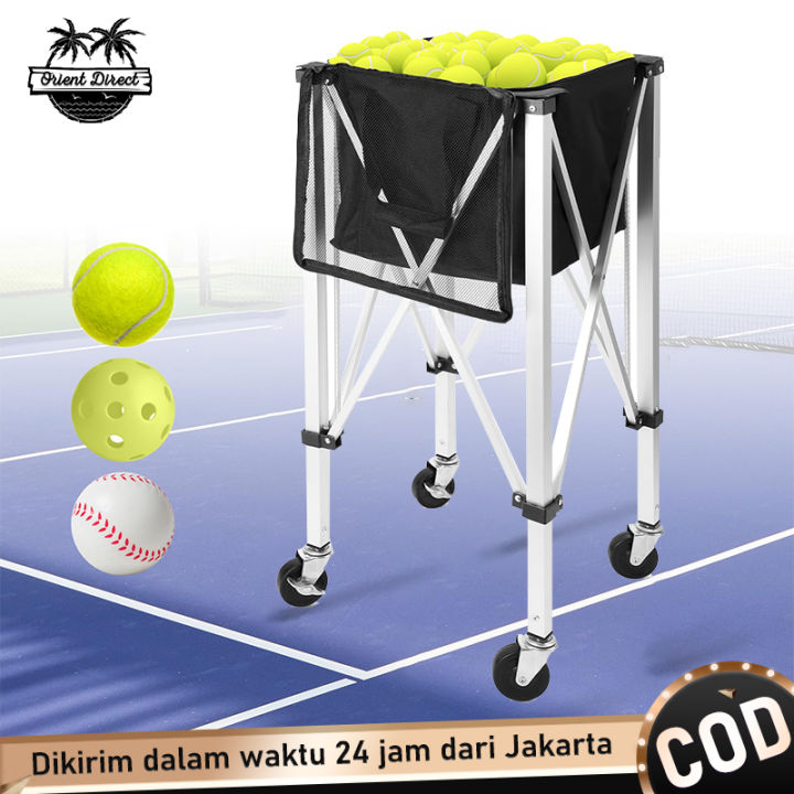 Keranjang Bola Tenis Lapangan Tennis Ball Basket With Wheel | Lazada ...