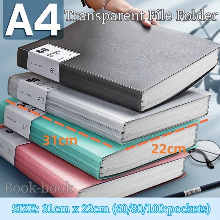 A4 Transparent File Folder Paper Storage Multi-layer Document Organizer ...