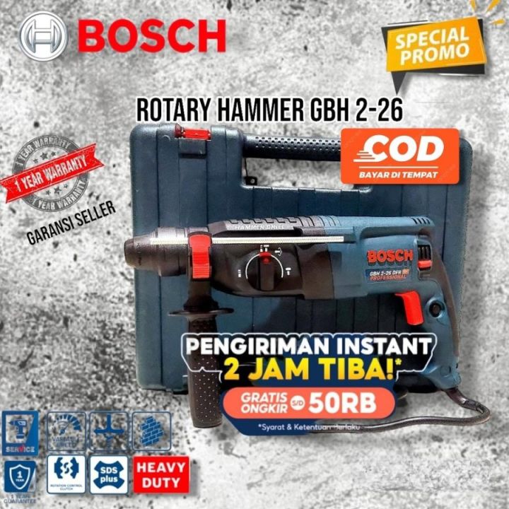 Model Bosch Rotary Hammer GBH 2 - 26 DRE Mesin Bobok Multifungsi Bor Beton BONCHI | Lazada Indonesia