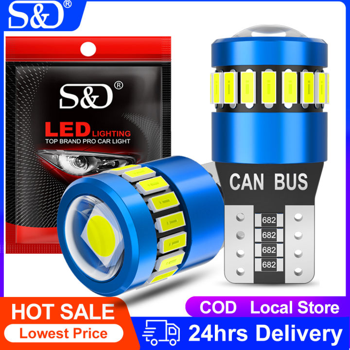 S&D 2Pcs T10 Led Super Bright No Error W5W 194 Led Bulb Canbus Car Interior Light For Parking ...