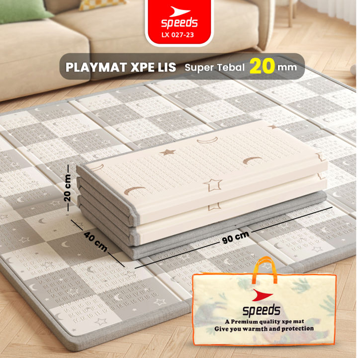 SPEEDS 180x200x16-20mm Playmate Bayi Karpet Lipat Playmat Foldable Bayi ...