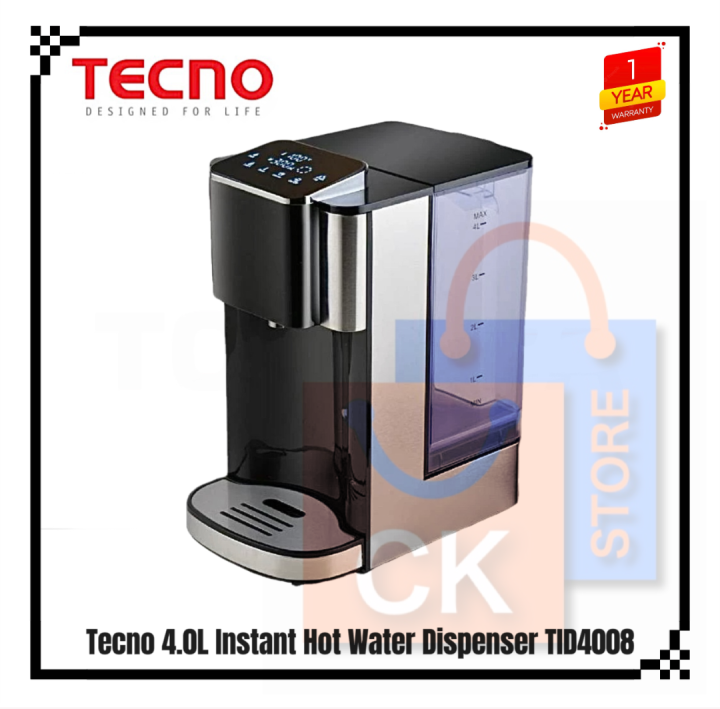 Tecno 4L Instant Hot Water Dispenser (Temperature Select) Water Filter ...