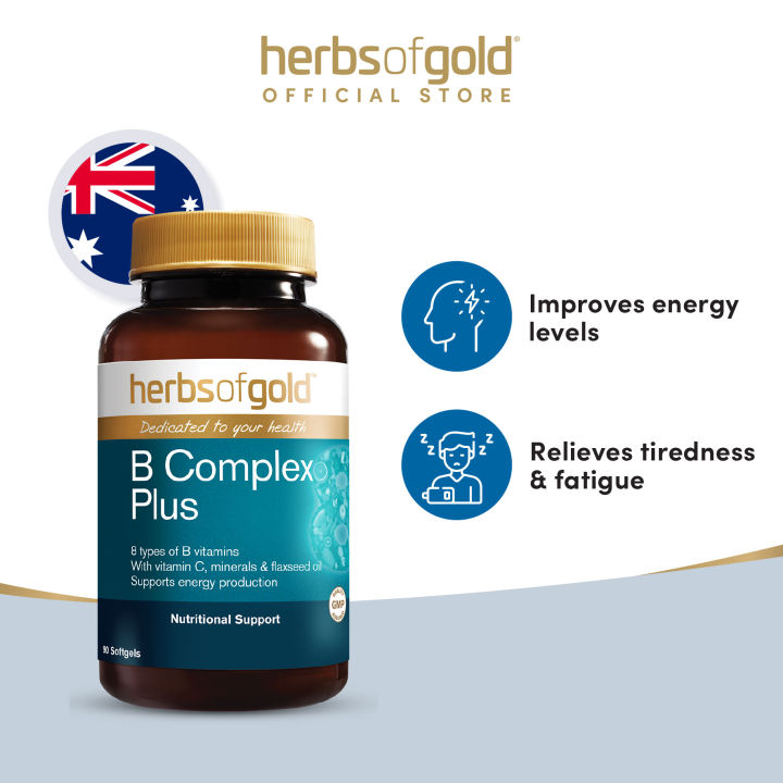 Herbs of Gold B Complex Plus 90s (EXP 11-2028) - Support Energy Production | Lazada Singapore