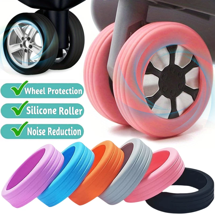 【🔥Ready Stock】16Pcs Luggage Wheels Protector Silicone Wheels Caster ...