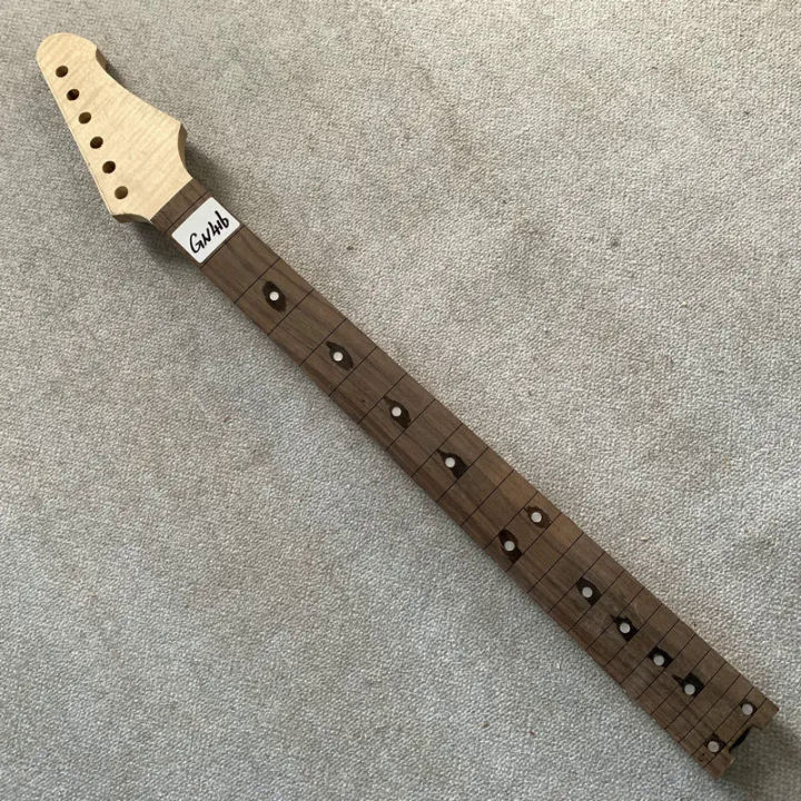 GN416 G&M Brand Unfinished NO Frets Electric Guitar Neck 24 Frets Maple ...