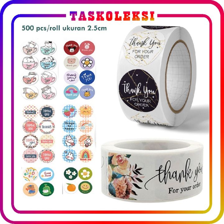 TK 500 Pcs Stiker Label Thank You 2.5cm S058 | Lazada Indonesia
