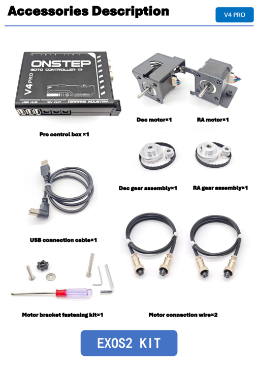 Amvne Exos2 Equatorial Onstep Goto Upgrade Kit Goto Guide Star Ascom