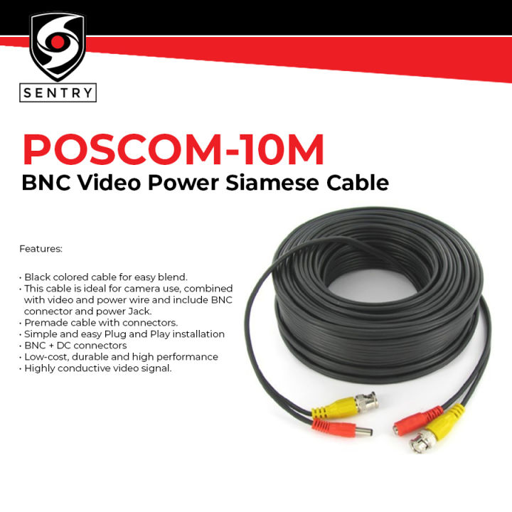 POSCOM Siamese Cable for CCTV 10-50 METERS | Lazada PH