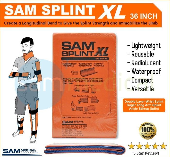 Sam Splint XL 36" Flatfold - Orange (100% ORIGINAL) | Lazada Indonesia