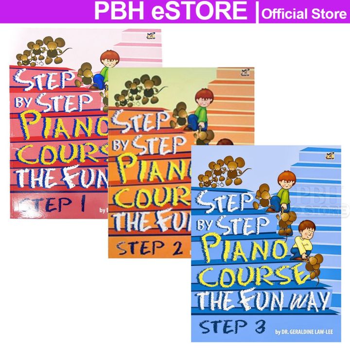 Step by Step Piano Course The Fun Way Step 1 & 2 & 3 | Lazada