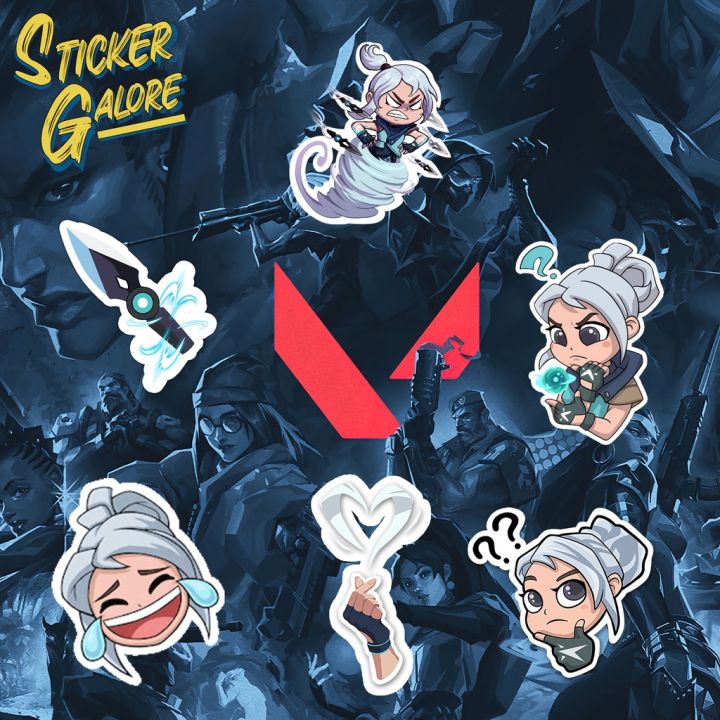 JETT VALORANT SPRAY STICKERS (WATERPROOF AND SCRATCH PROOF, VINYL ...