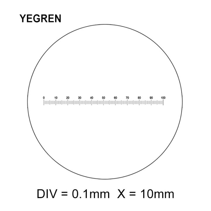 X=10 Scale Ruler Eyepiece Micrometer DIV 0.1 mm Horizontal Measuring ...