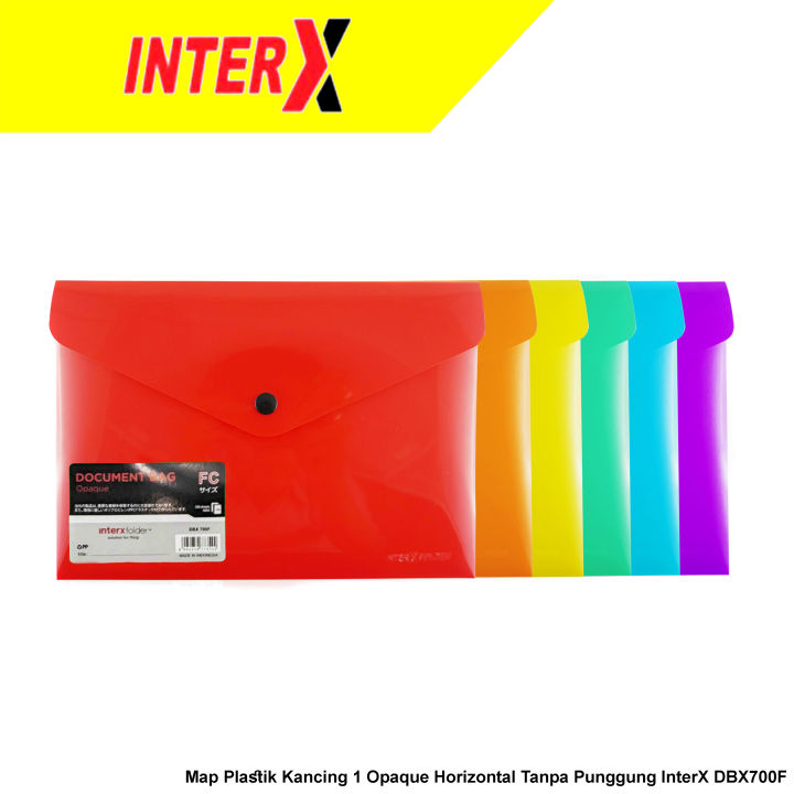 InterX Document Bag Opaque Map Kancing F4 Horizontal Tanpa Spine DBX ...