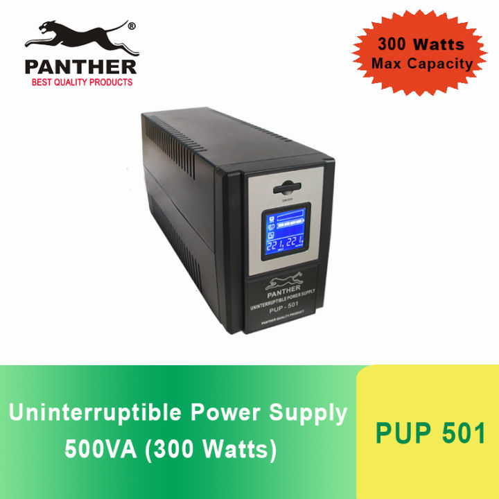 Panther PUP 501 Uninterruptible Power Supply (UPS) 500VA 300 Watts with ...