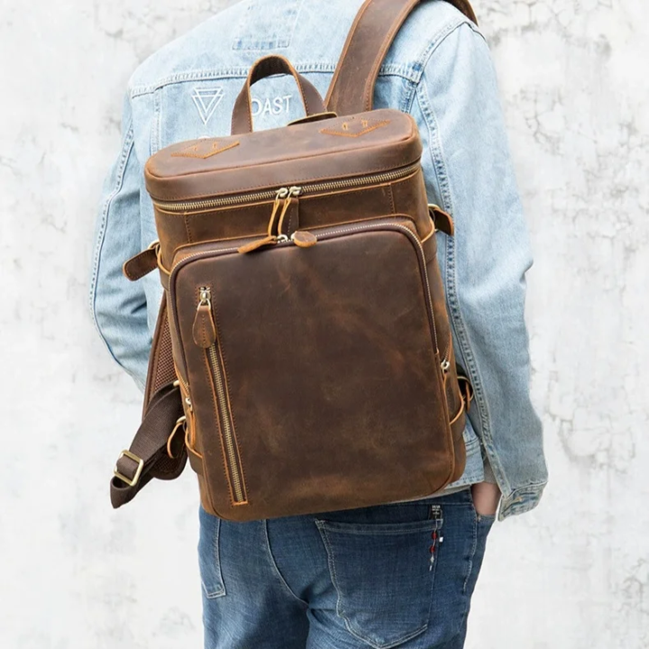 BRANDEN Premium Leather Backpack | Lazada Singapore