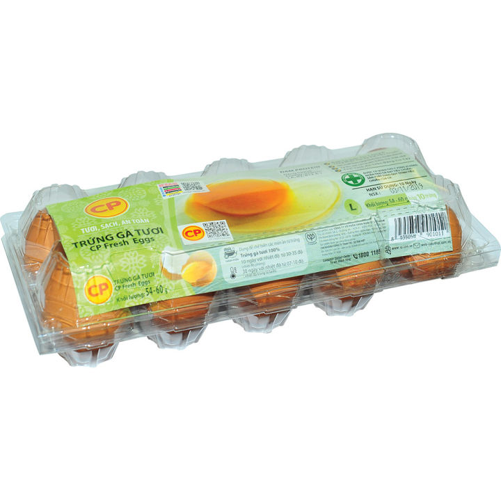 Trứng gà sạch CP 54-60g hộp 10 | Lazada.vn