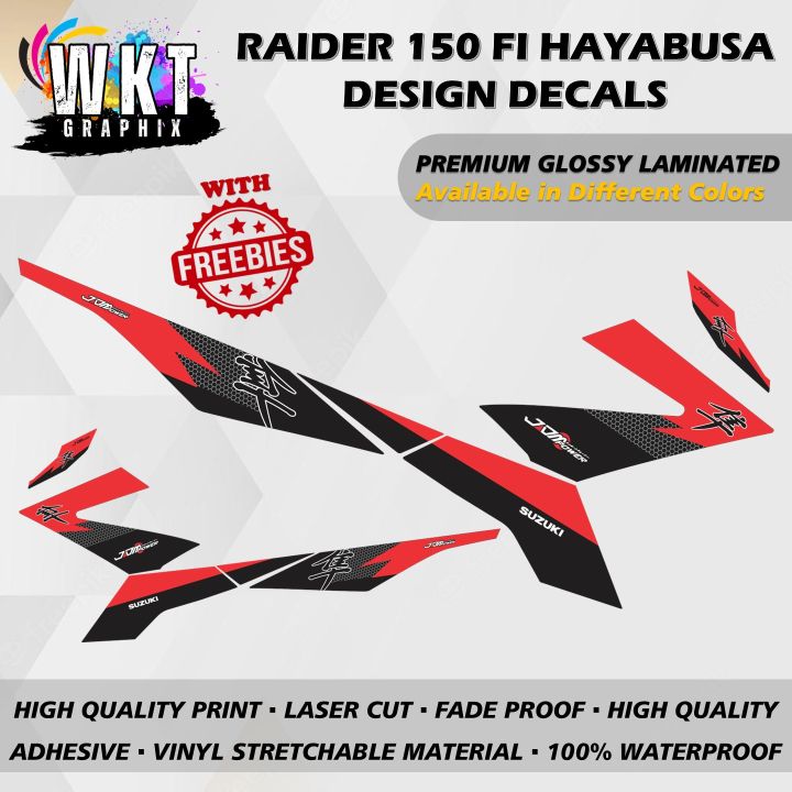 SUZUKI RAIDER 150 FI HAYABUSA DESIGN DECALS (WATERPROOF, LAMINATED ...