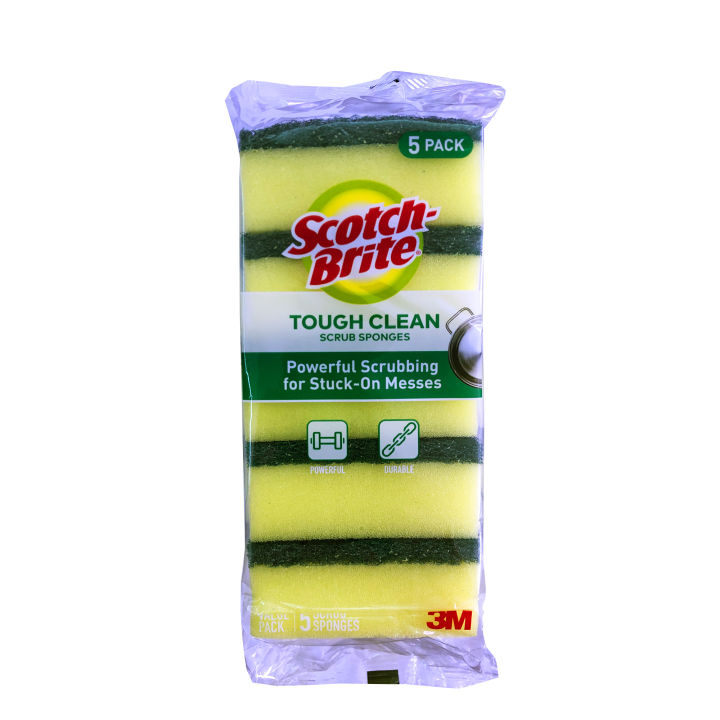 3M Scotch Brite 21-5 Scouring Sponge (5’s) Dish Pot Wash Cleaning Span ...