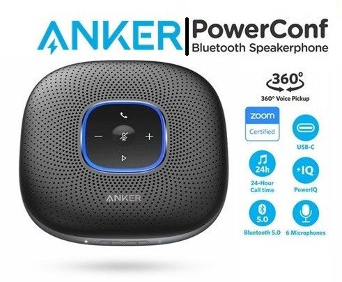 ANKER PowerConf Bluetooth Speaker with Mic Meeting Conference A3301 ...