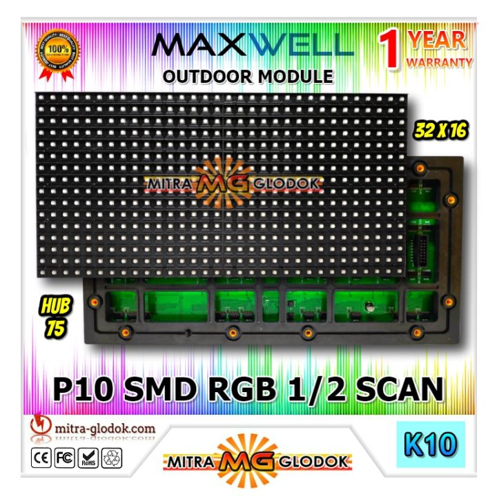 PANEL MODUL MODULE P10 SMD OUTDOOR INDOOR SEMI OUTDOOR LED MATRIX ...