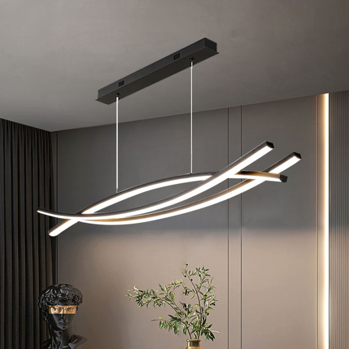100CM Wave Bar Light Hanging Pendant Lighting Design Chandelier For ...