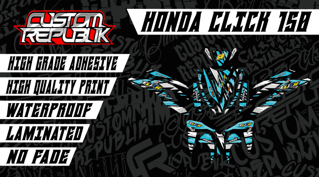 Honda Click 150 Decals Set (Light Blue) | Lazada PH
