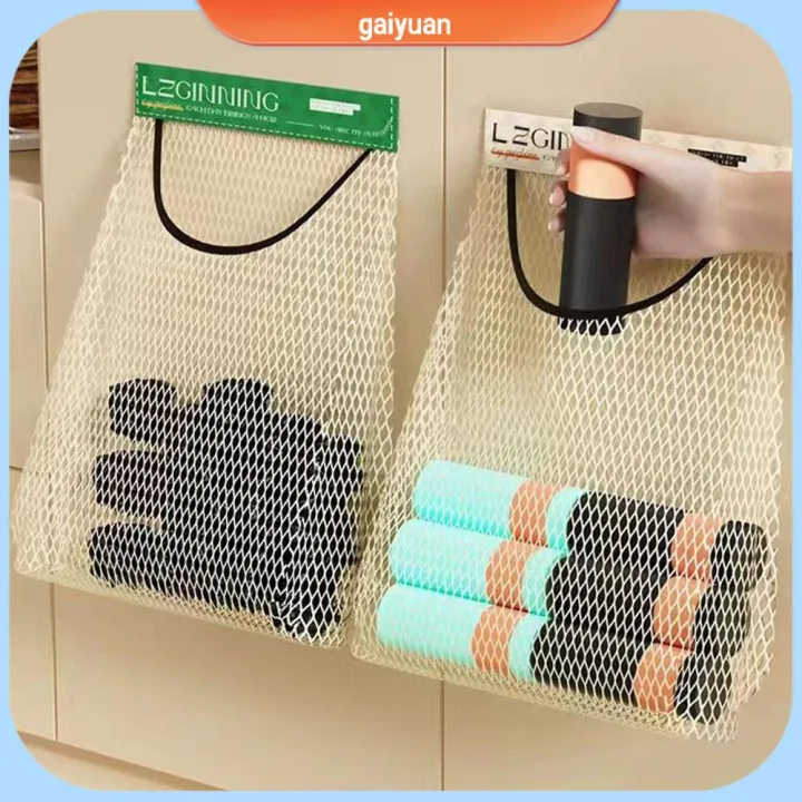 GAIYUAN Gắn tường Túi lưới treo nhà bếp Polyester Sức chứa lớn Túi lưới ...