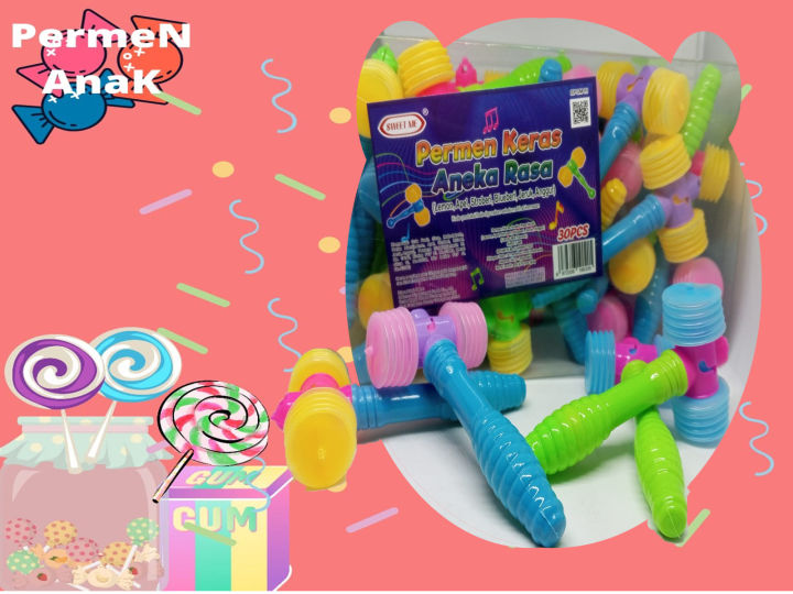 Permen Anak Warung Karakter palu bunyi 30pcs | Lazada Indonesia