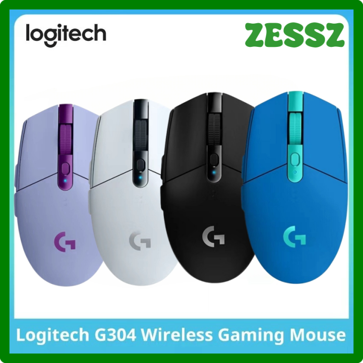 [ZESSZ] เมาส์ไร้สาย Logitech เกม G304ความเร็วแสง,12000 Dpi,แป้นซิลิโคน ...