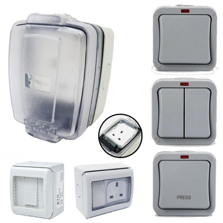 3H 13A/20A IP55/IP66 Hard Cover Outdoor Weatherproof Switch/Doorbell ...