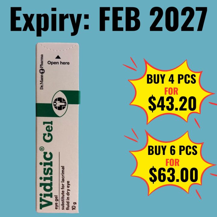 Vidisic Eye Gel 10g Fluid for Dry Eye Soothing Relief for Dry Eyes Hydrating Eye Gel | Lazada ...