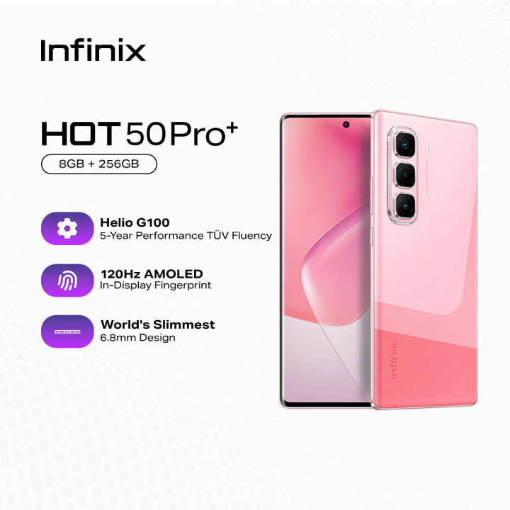 Infinix HOT 50 Pro+, (up to 16GB [8GB + 256GB], Helio G100, 120hz ...