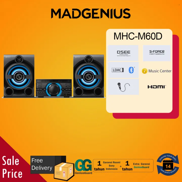 Sony Original MHC-M60D / MHC-M60D / MHC M60D / M60 Black Speaker - High ...